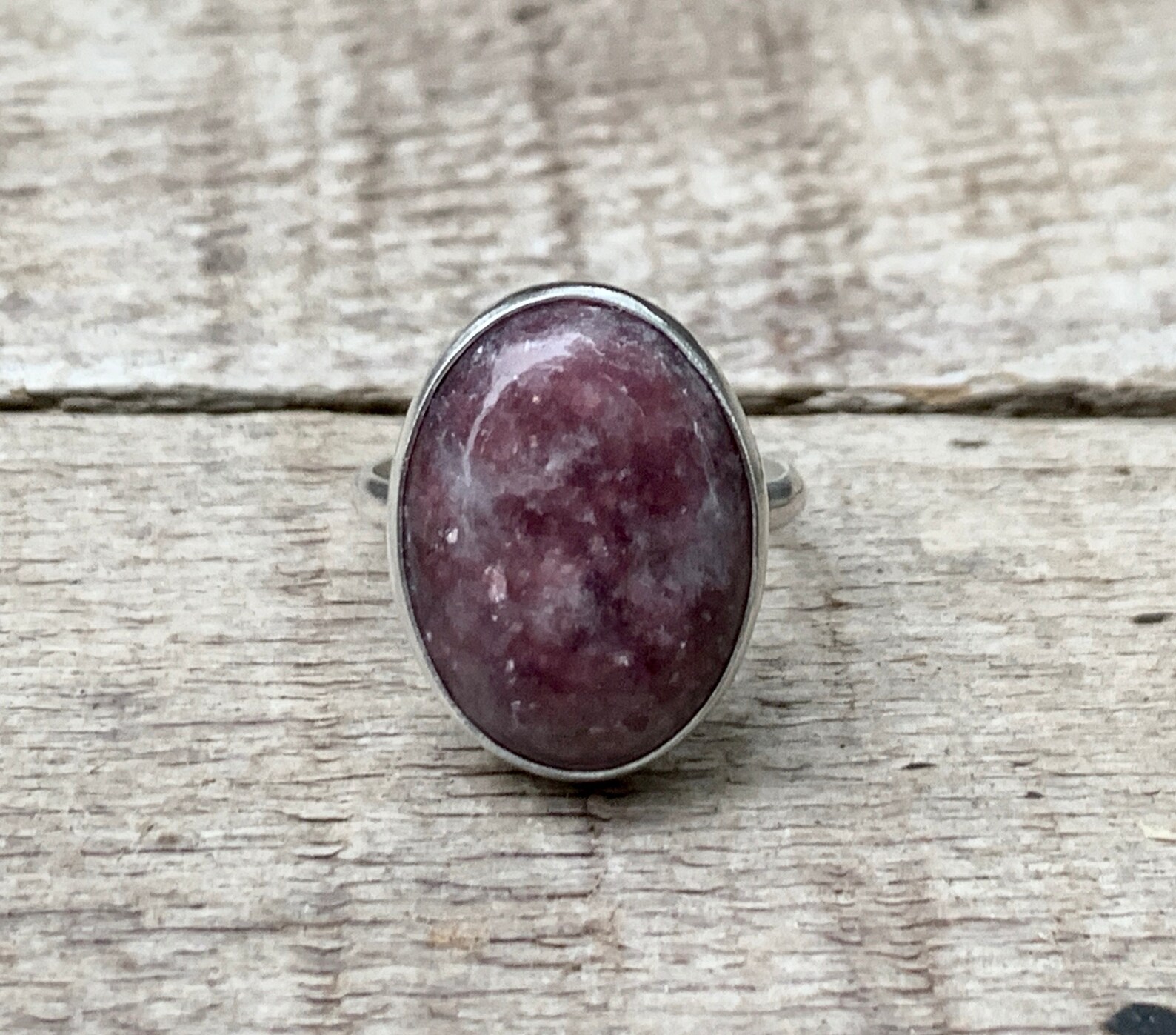 Dark Pink Purple Merlot Colored Oval Lepidolite Lithium Mica - Etsy