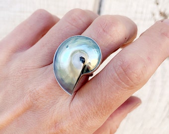 Light Blue Pearl Ring - Etsy