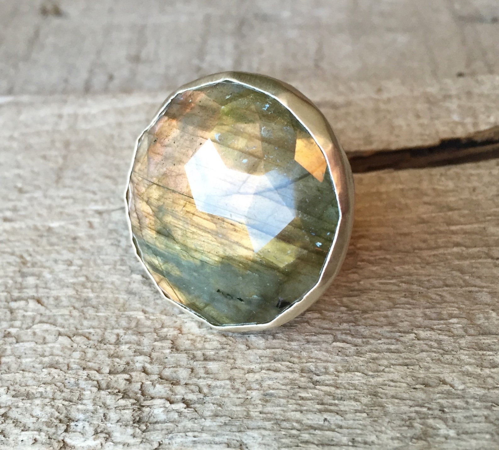 Large Round Labradorite Statement Ring of Protection and Balance ...