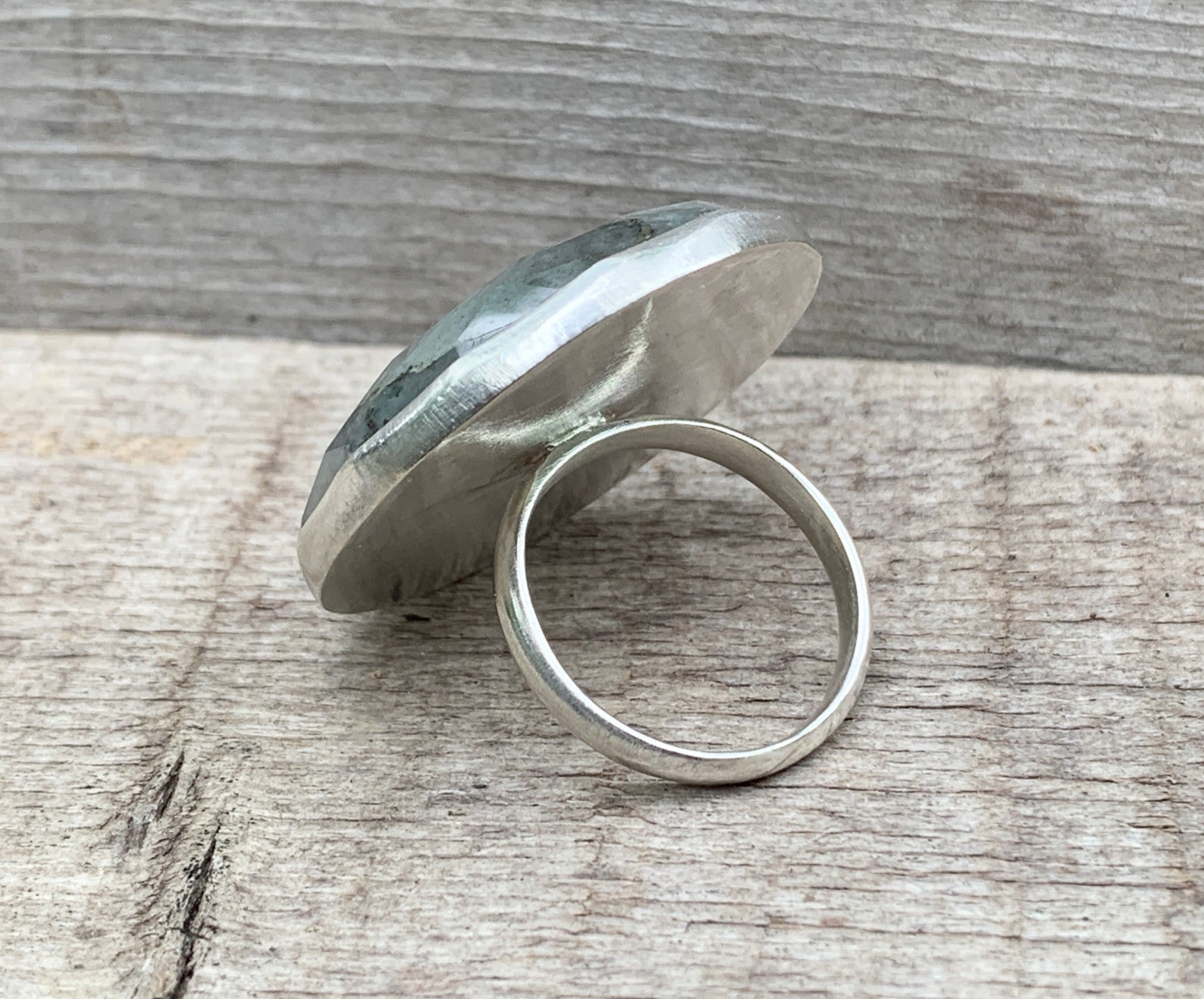Large Round Labradorite Statement Ring of Protection and Balance ...