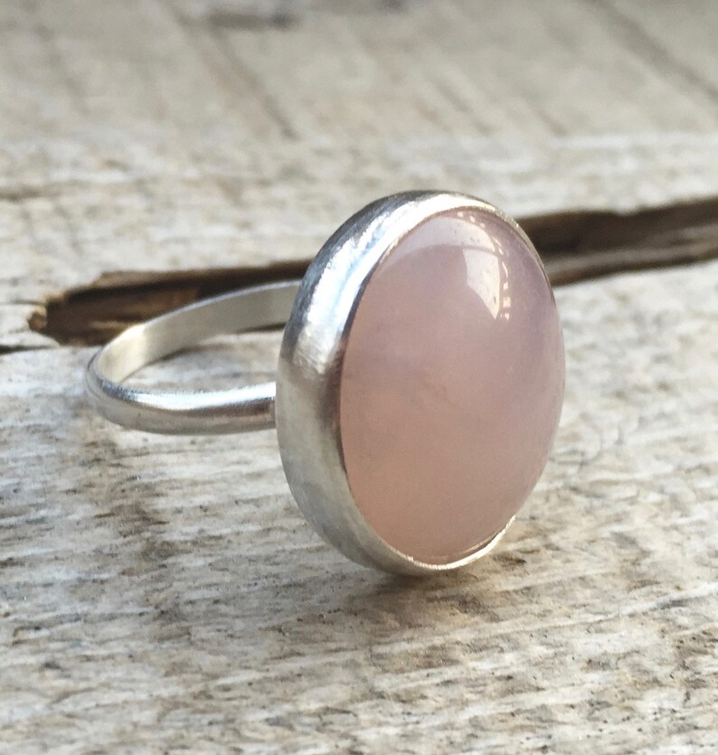 Elegant Romantic Pretty in Pink Rose Quartz Round Sterling | Etsy