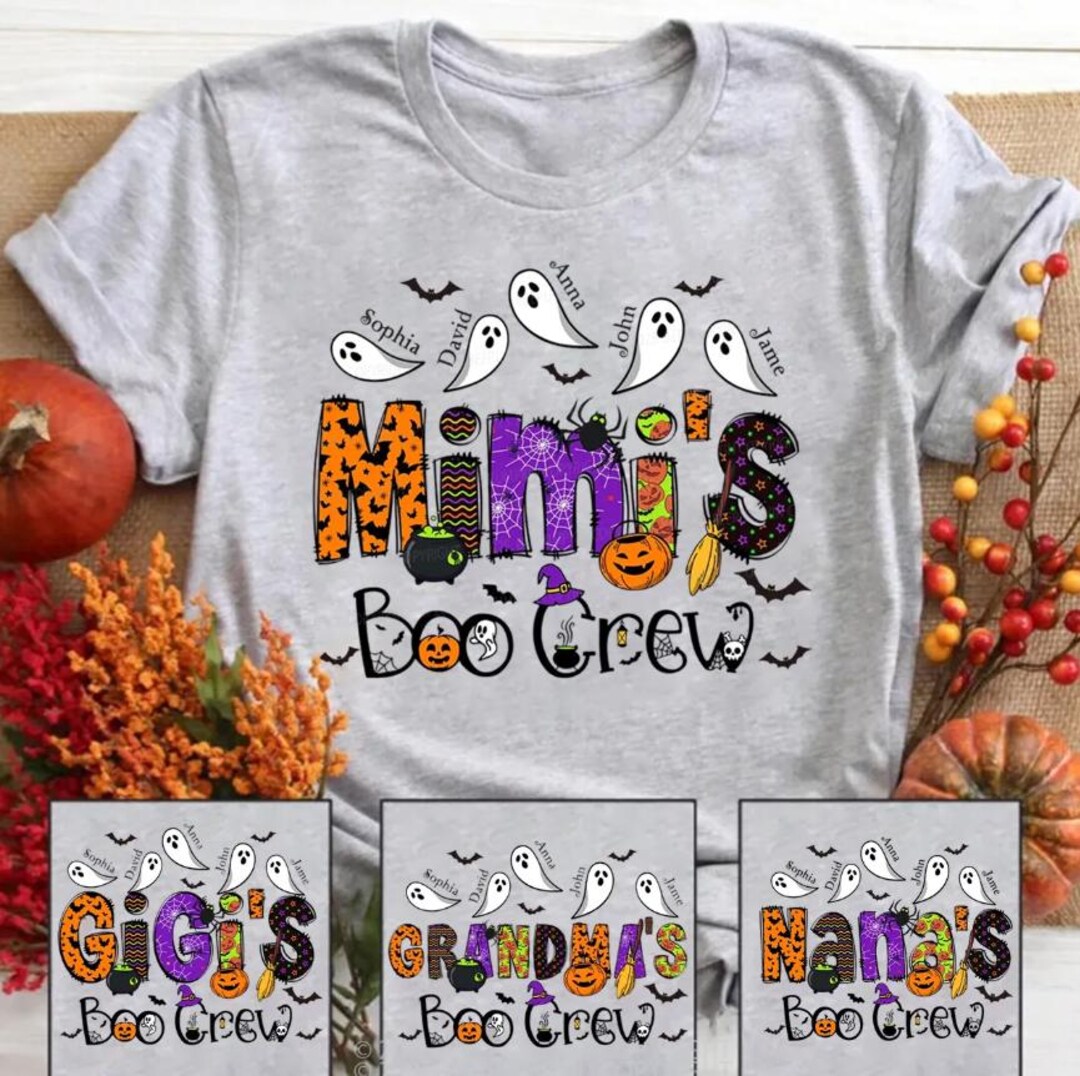 Personalized Mimi's Boo Crew Shirt: Halloween Grandma Grandkid Tee - Etsy