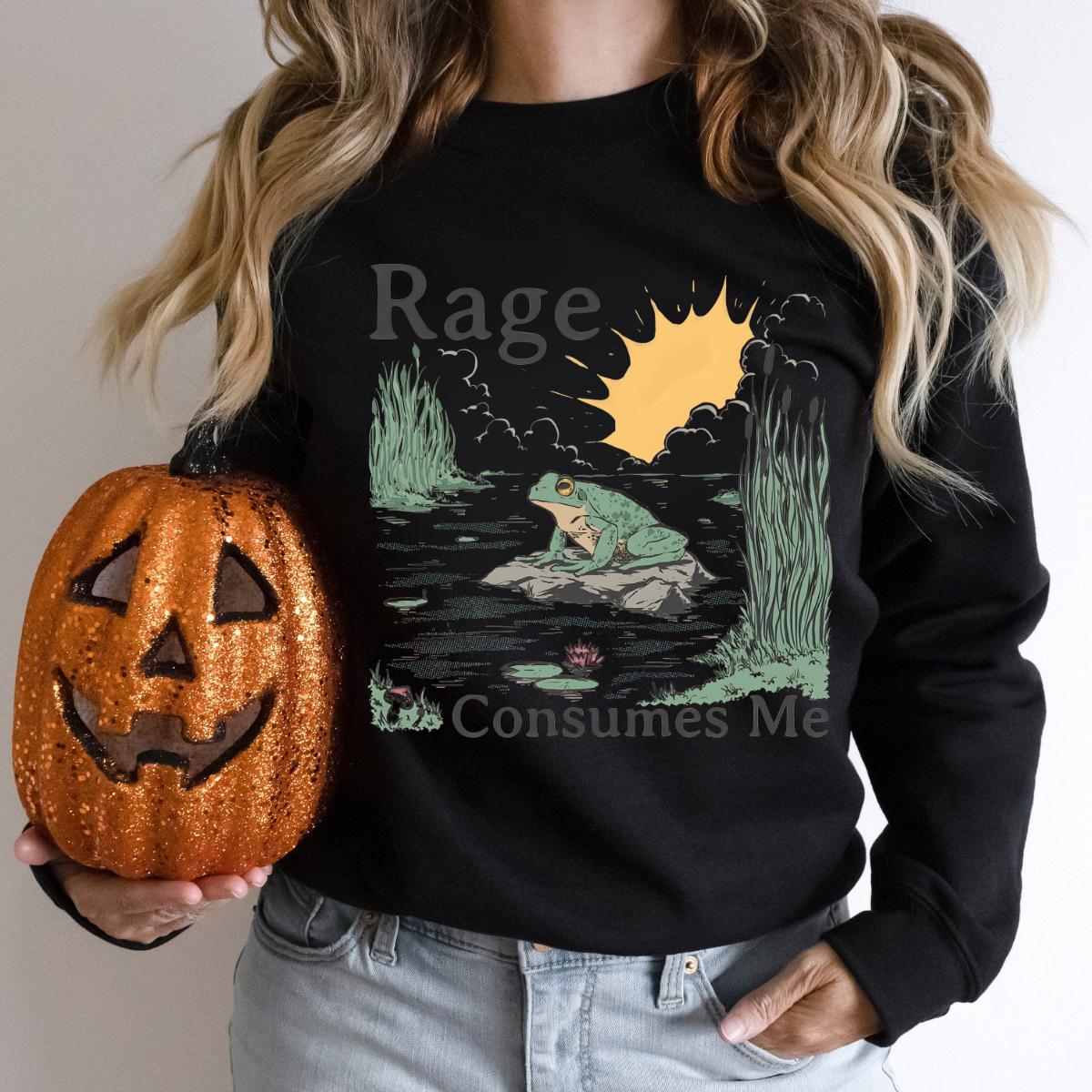 Rage Consumes Me PNG | Funny Frog Meme PNG | Vintage Aesthetic Frog ...