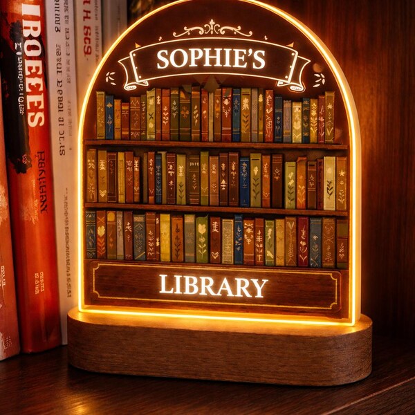 Bookshelf Lamp - Etsy