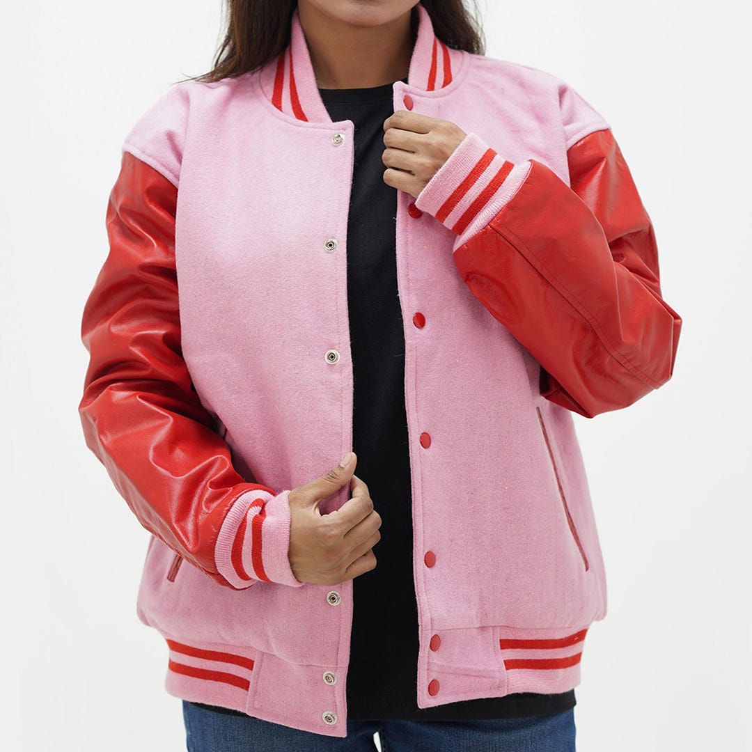 Women's Blue Letterman Jacket Wool Body and Leather Arms Varsity ...