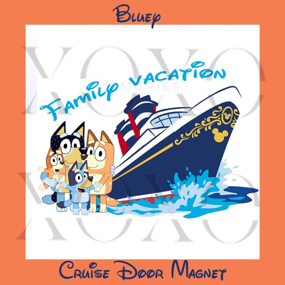 Bluey Cruise Door Magnet, Cruise Door Decoration, Birthday Cruise ...