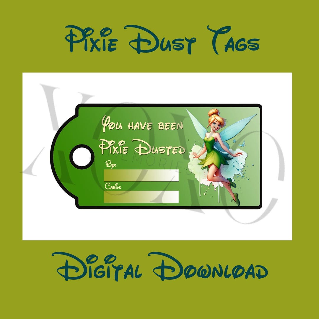 Pixie Dust Tags, Digital Download, Pixie Dust Cruise Gift Exchange Tags ...