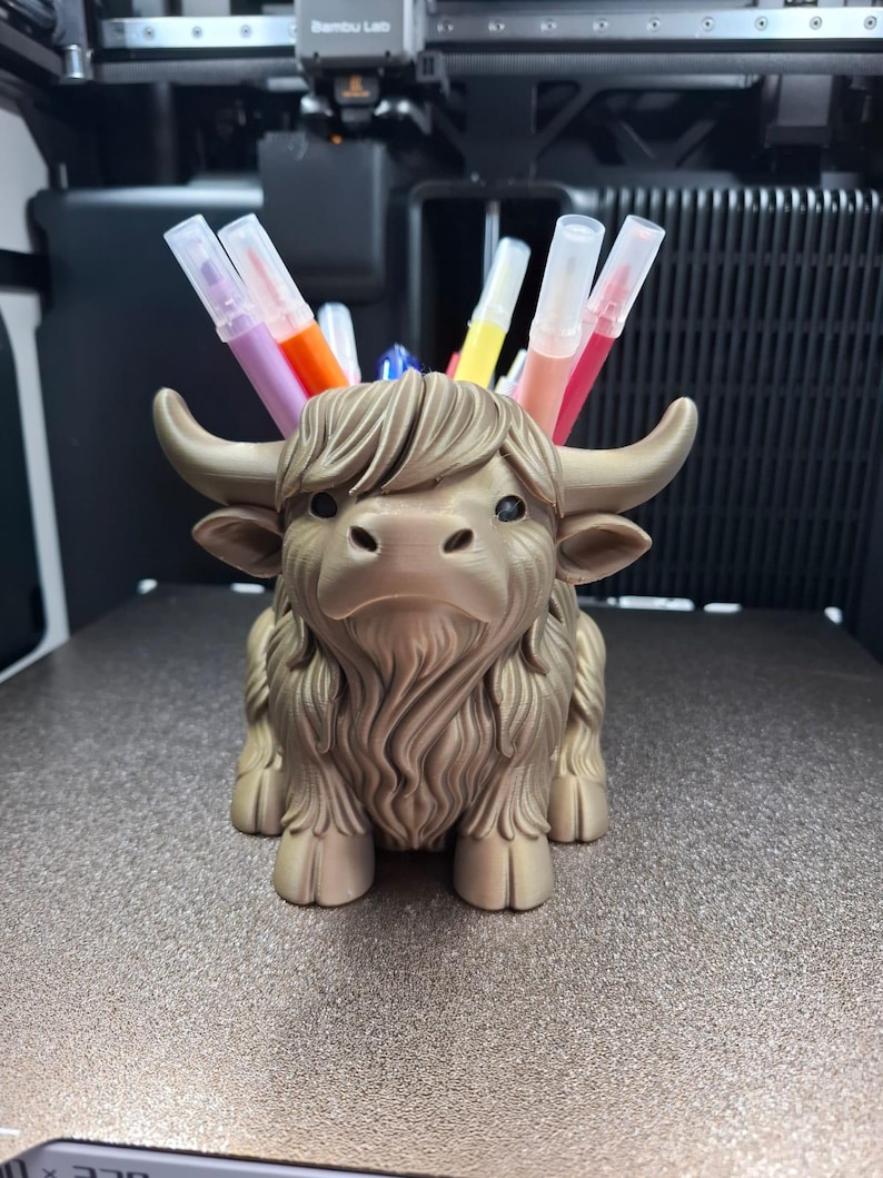 Highland Cow Pen Holder, Digital 3d Print File (with Commercial License ...