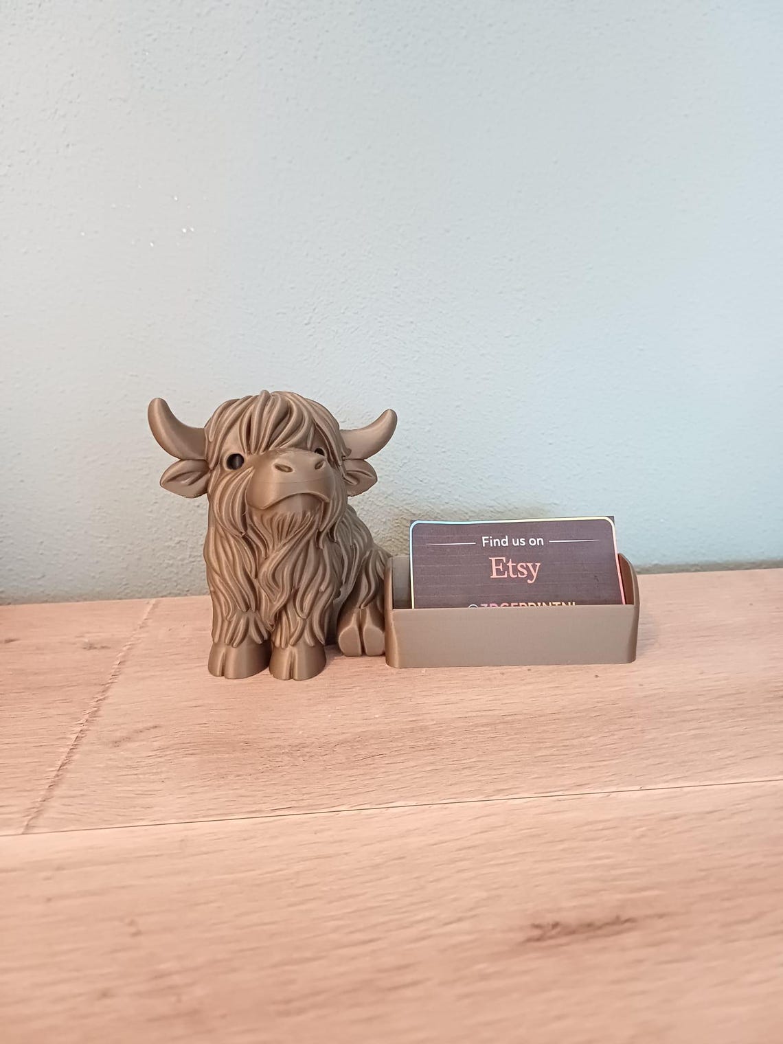Highland Cow Business Card Holder. 3D Print File (with Commercial ...