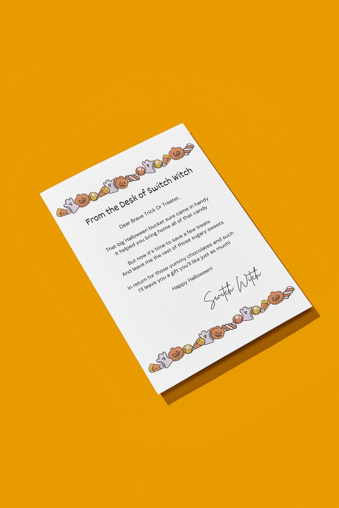 POEM SWITCH WITCH, Letter From the Switch Witch, Kids Halloween ...