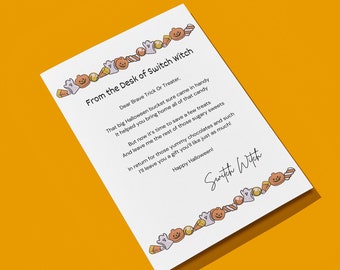 Switch Witch Printable Letter Letter From the Switch Witch - Etsy