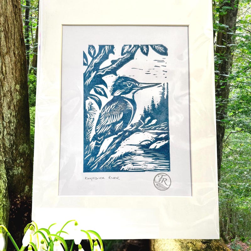 Lino Print Rivers - Etsy UK