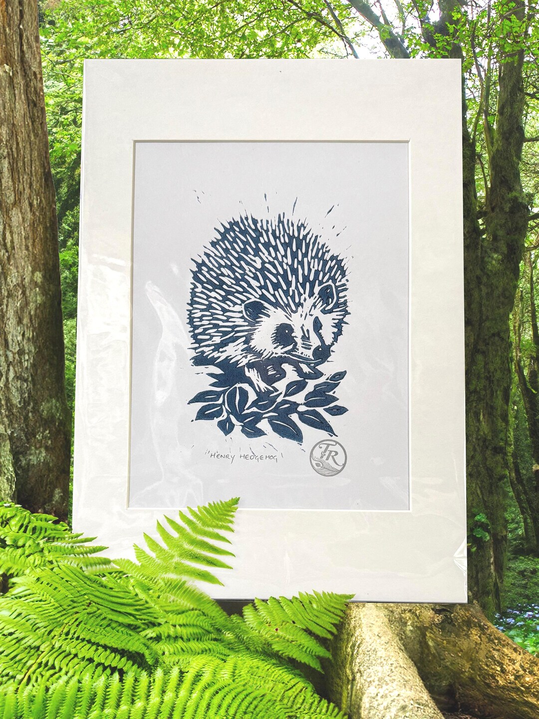 Henry Hedgehog: Original Lino Print/ Linocut, Hand-printed Art ...