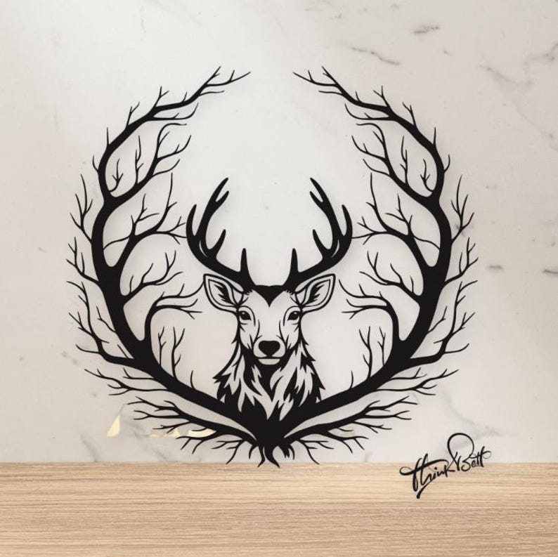 Deer Laser Cut Design – DXF & SVG Files for CNC, Plasma, and Laser ...