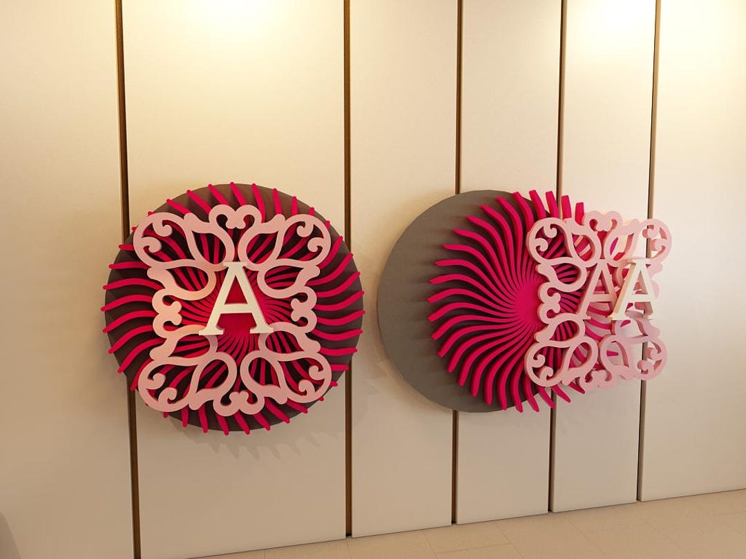 Floral Alphabet SVG Files – Laser Cut Letter, 3D Wall Art (digital ...