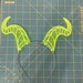 Dragon/devil Horns/fluorescent Neon Acrylic/cyberpunk/rave/glows in ...