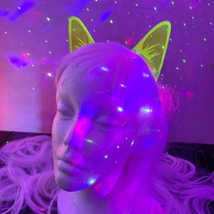Cyberpunk/rave Cat Ears/5 Colors-fluorescent Neon Acrylic/glows in ...