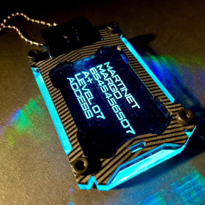 Cyberpunk Military LED Dog Tag/personalized/led Changes up to 7 Colors ...