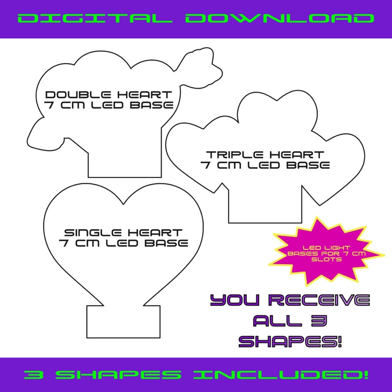 Heart Acrylic Base - Etsy