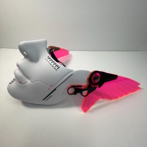 Cyberpunk Mecha Mask/half Face Mask With Fluorescent Neon Pink Mecha ...