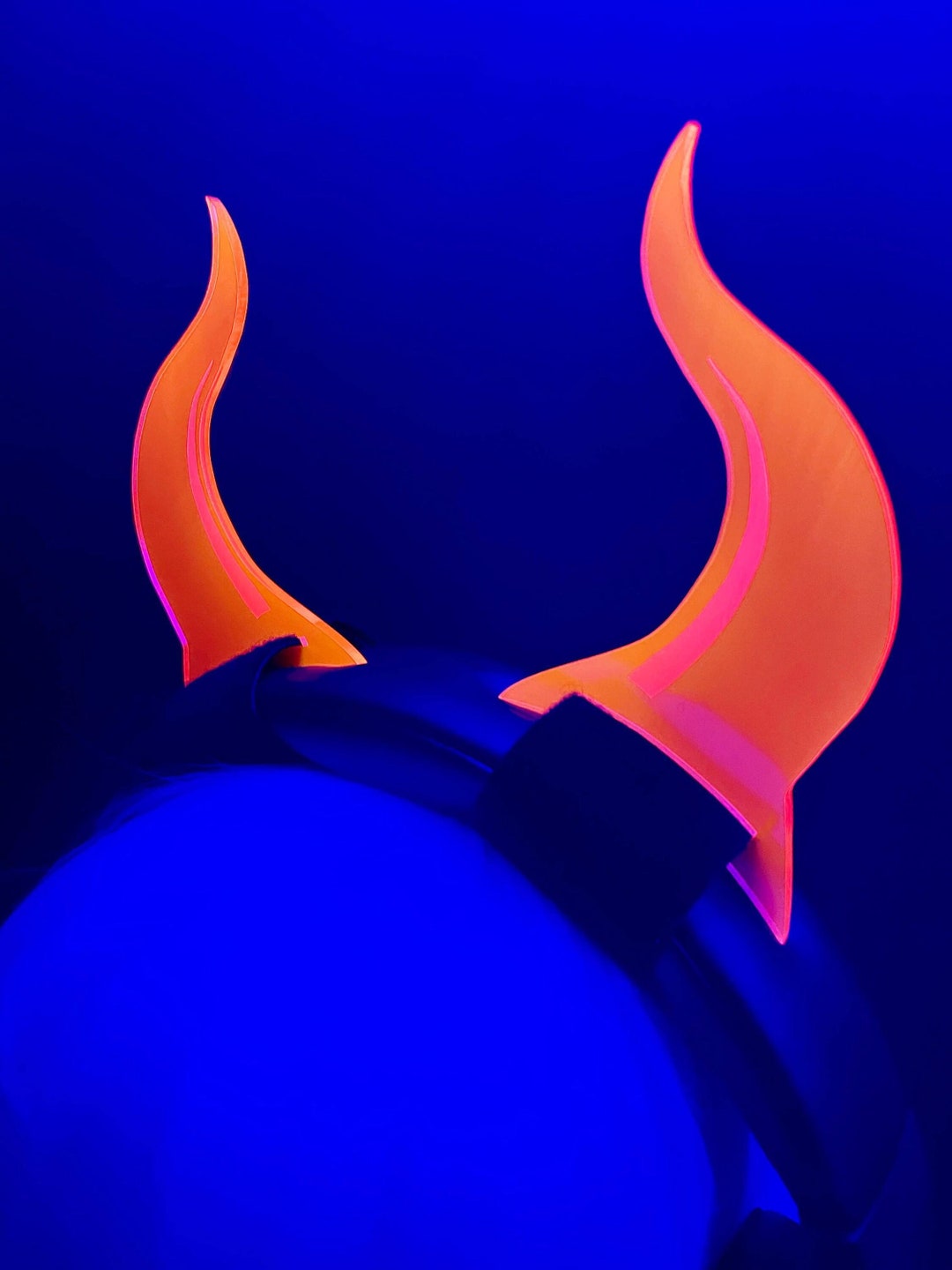 Headphone Devil Horns/fluorescent Neon Acrylic/5 Colors to Choose From ...