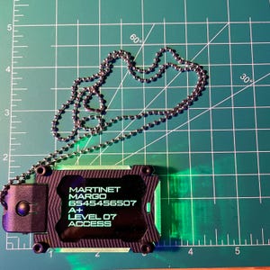 Cyberpunk Military LED Dog Tag/personalized/led Changes up to 7 Colors ...