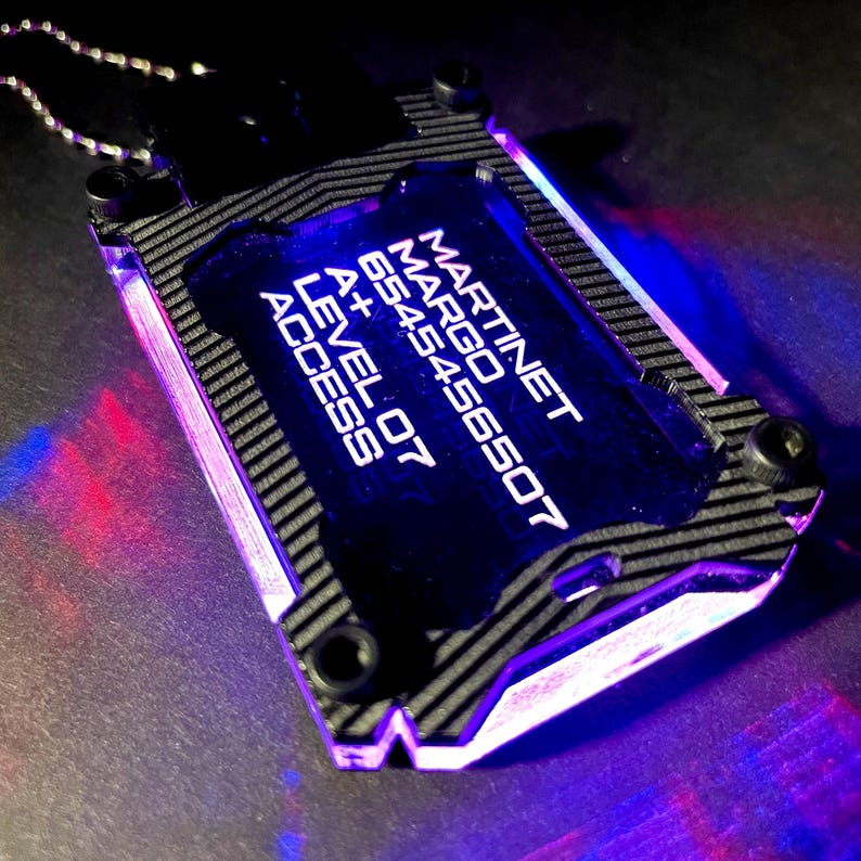 Cyberpunk Military LED Dog Tag/personalized/led Changes up to 7 Colors ...