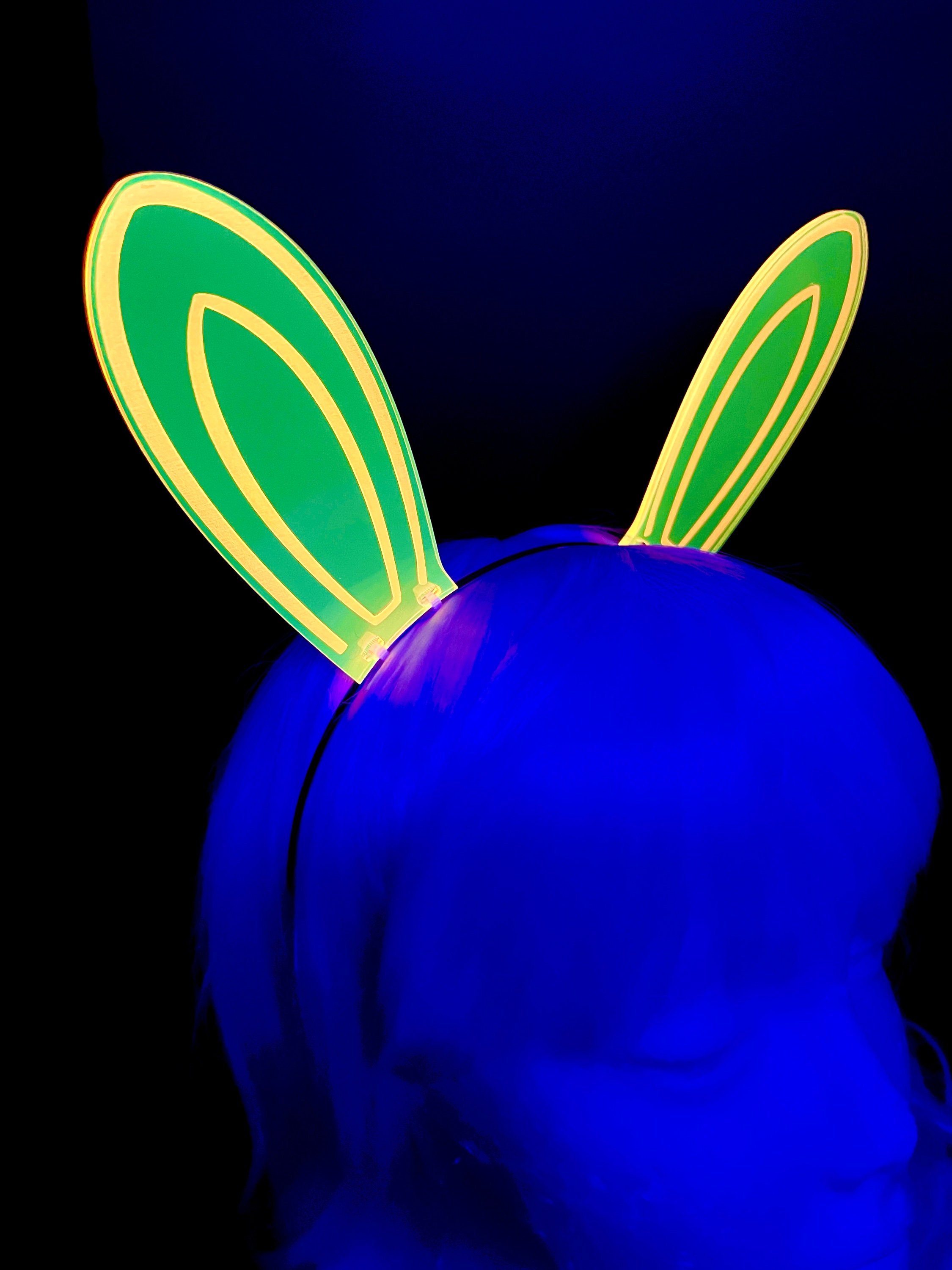 Rabbit Ears/fluorescent Neon Acrylic/cyberpunk/rave/edc/glows in ...
