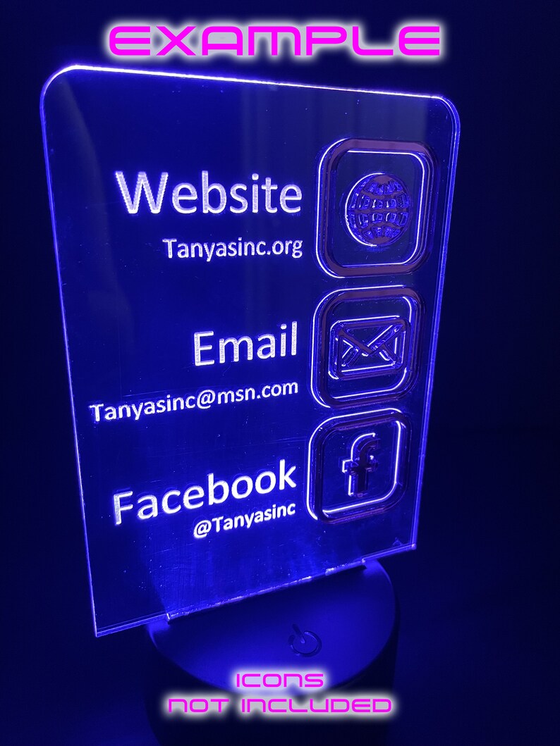 LED Light Base Shape Templates for Acrylic LED Lights/ Vector - Etsy