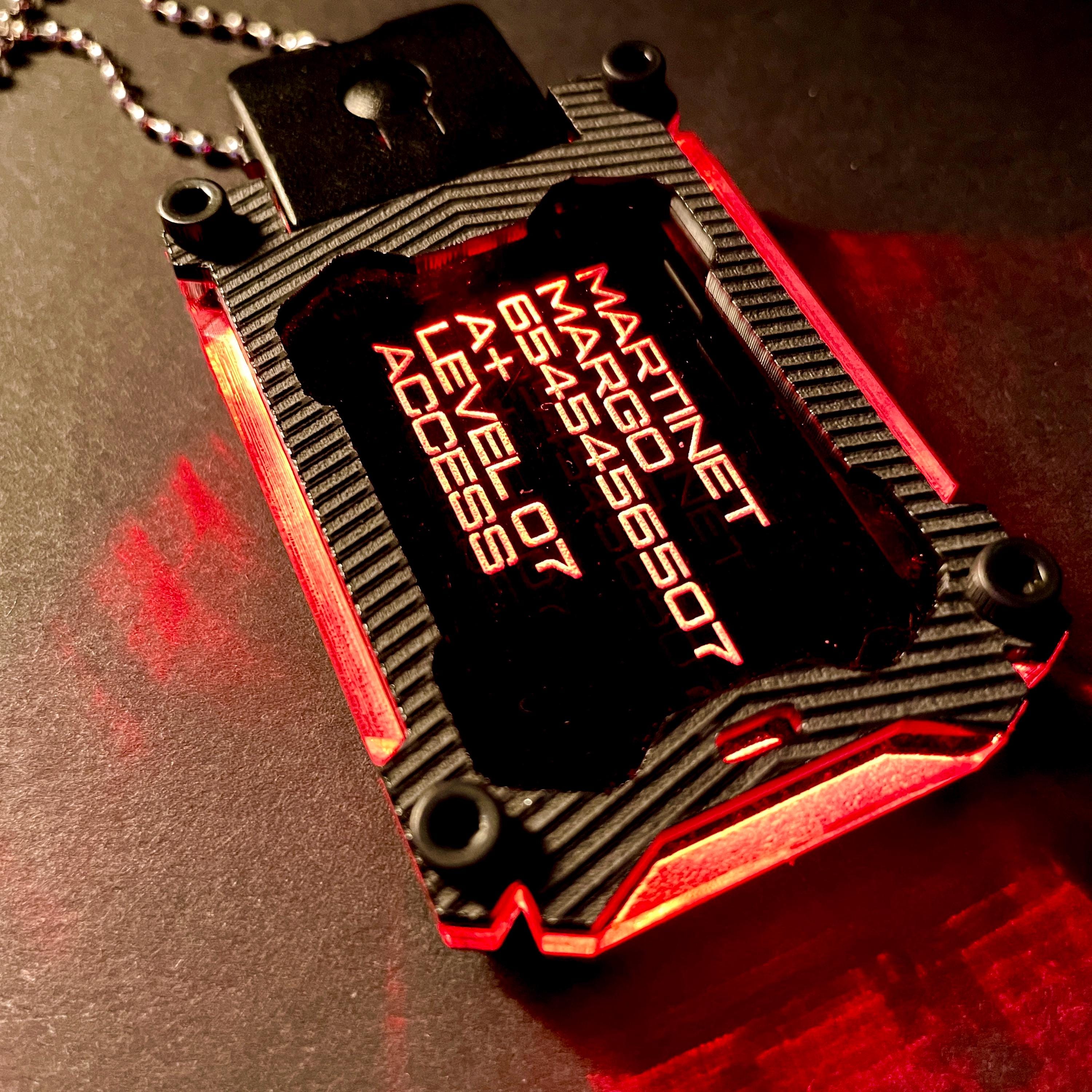Cyberpunk Military LED Dog Tag/personalized/led Changes up to 7 Colors ...