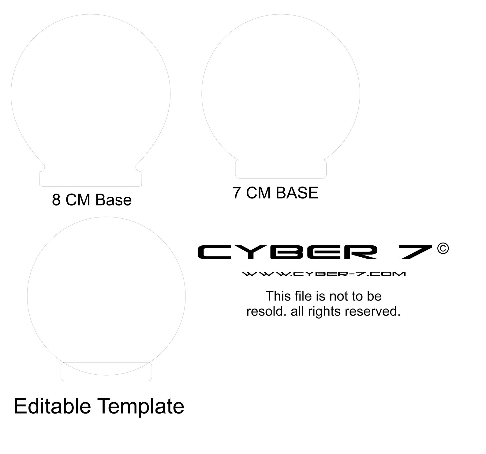 LED Light Base Acrylic Templates: SVG Vector Cut Files (digital ...