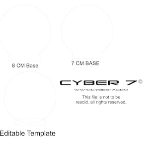 LED Light Base Acrylic Templates: SVG Vector Cut Files (digital ...