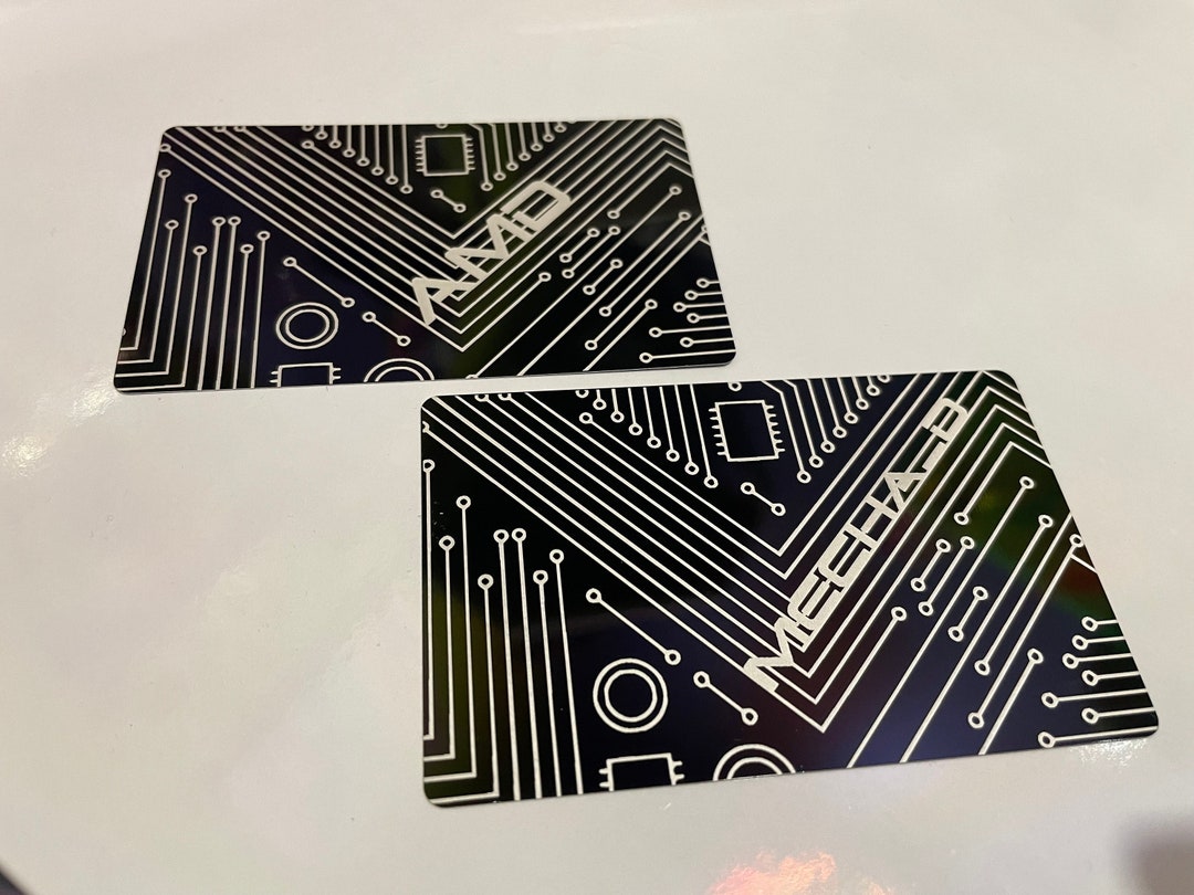 5-personalized Cyberpunk Access Cards/black Metal Business Card ...