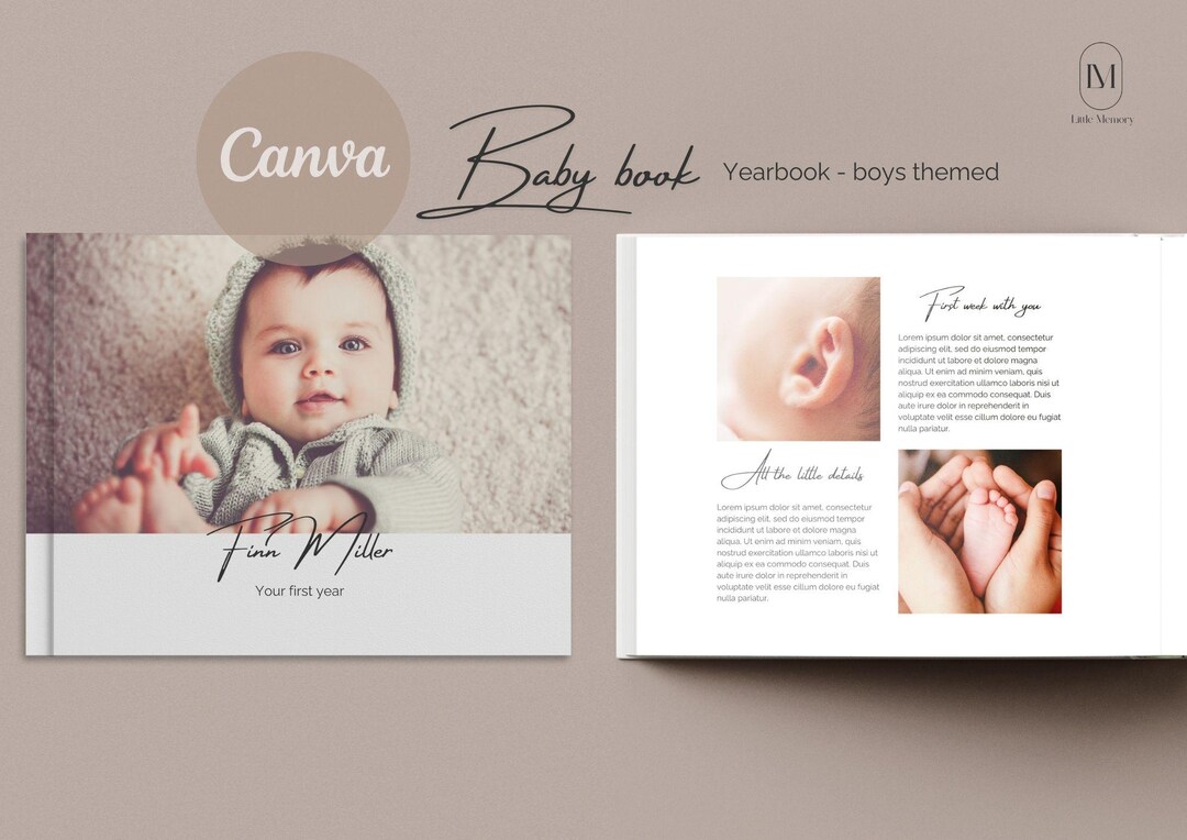 Baby Book Template | Ebook Template | Canva Template | Modern Baby Book ...