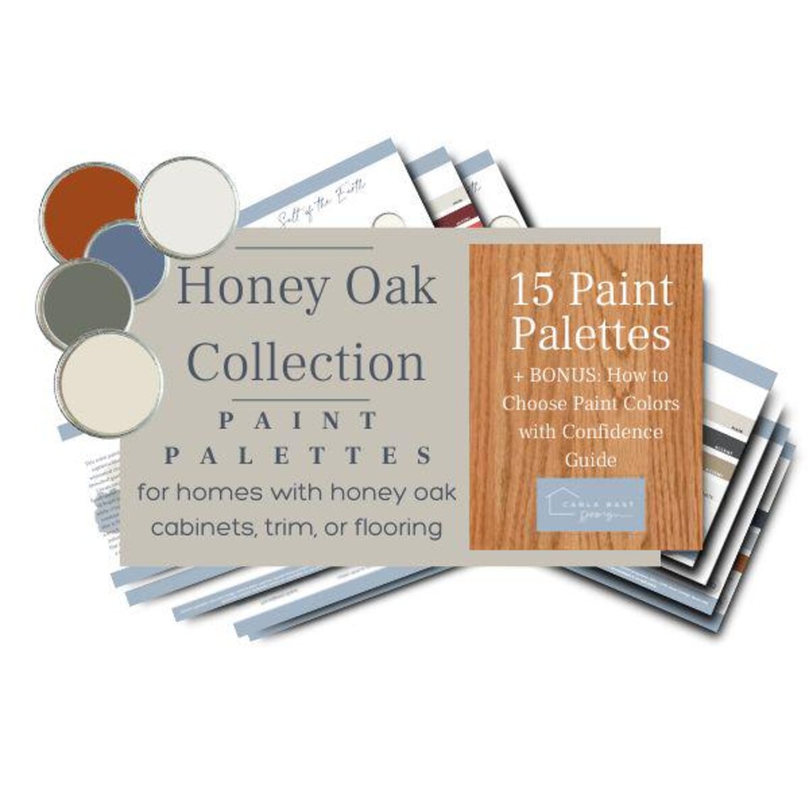 Honey Oak Paint Palettes Collection (15 Palettes!) for Homes With Honey ...
