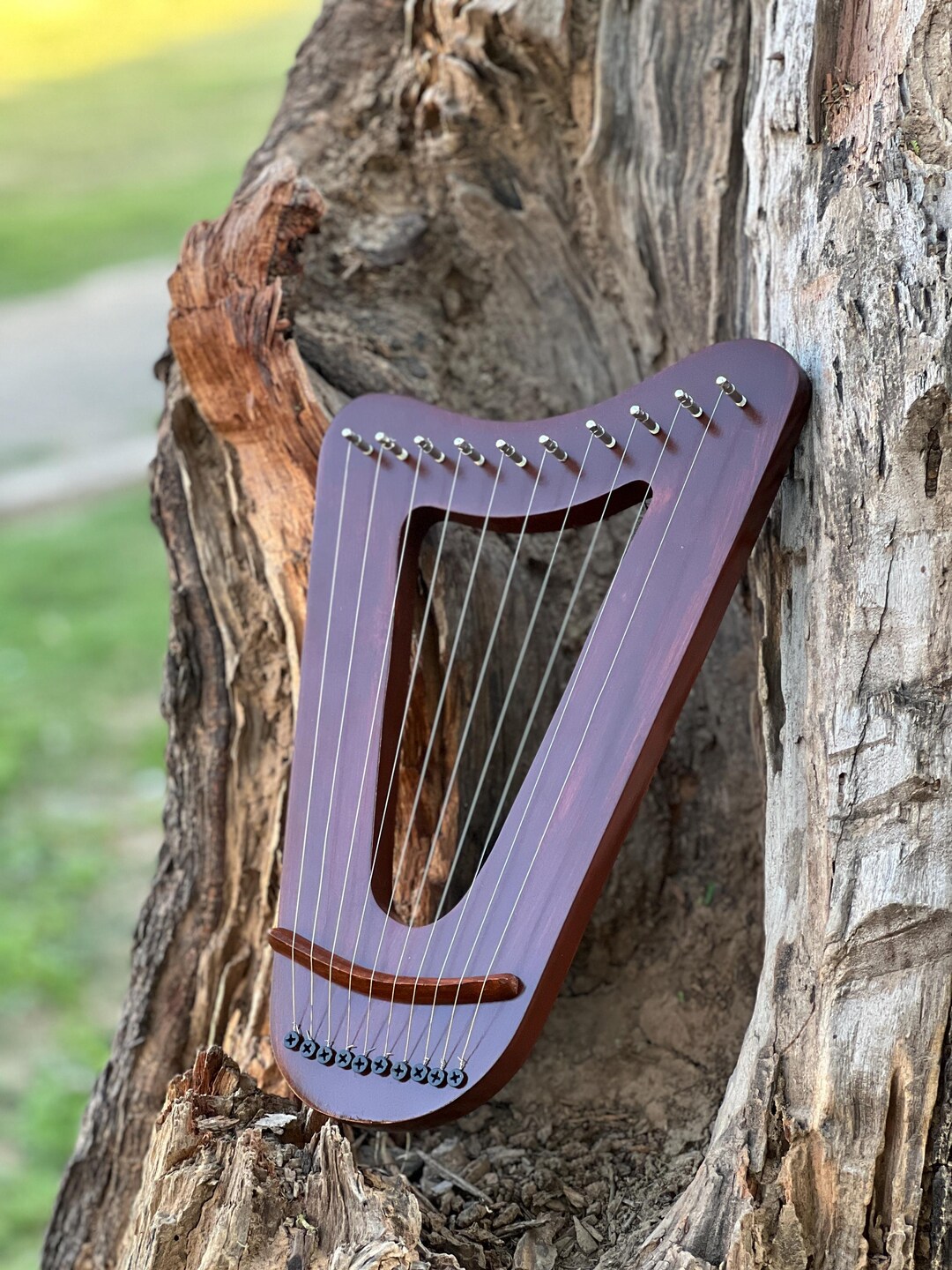 Rosewood Triangle Lyre Harp 10 Metal Strings Triangle Lyre Harps ...
