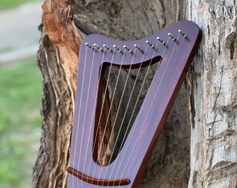 Rosewood Triangle Lyre Harp Medieval Musical Instruments Handmade 10 ...