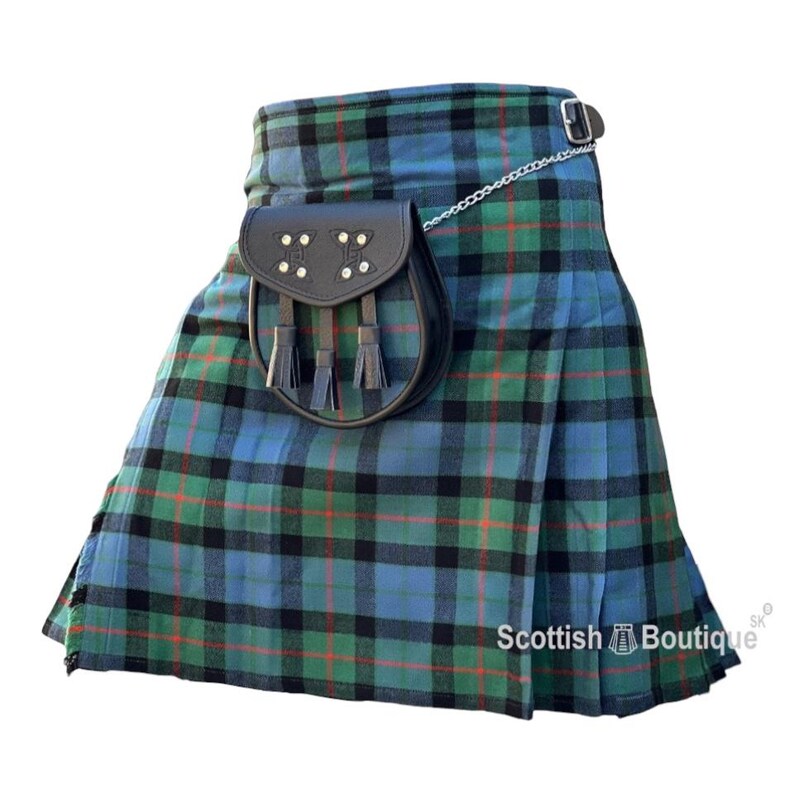 Men's 8 Yard Tartan Kilt With Same Tartan Kilt Sporran Available in 50 ...