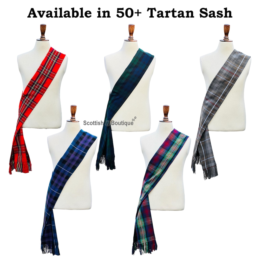 Women's Tartan Sash Scottish Highland Full Size Sash Length 90 X Width ...