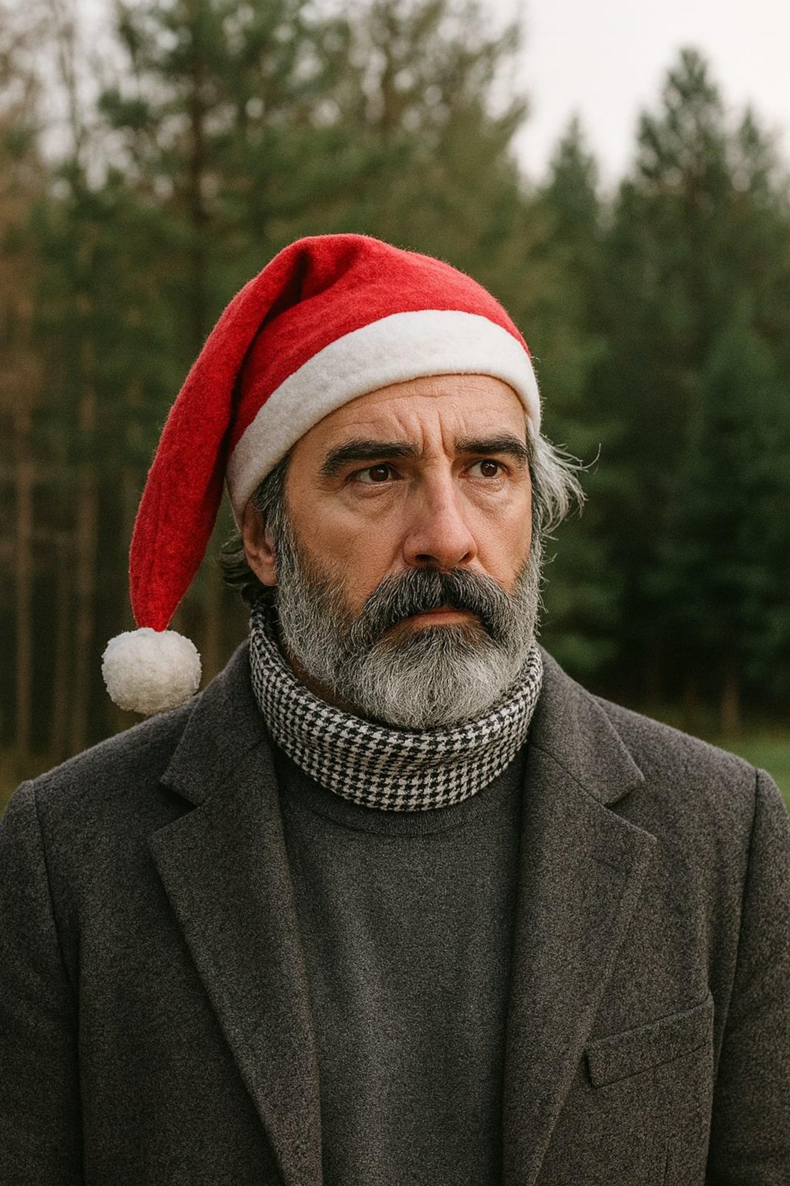 Christmas Santa Claus Wool Hat - Red and White Christmas Santa Hat in ...