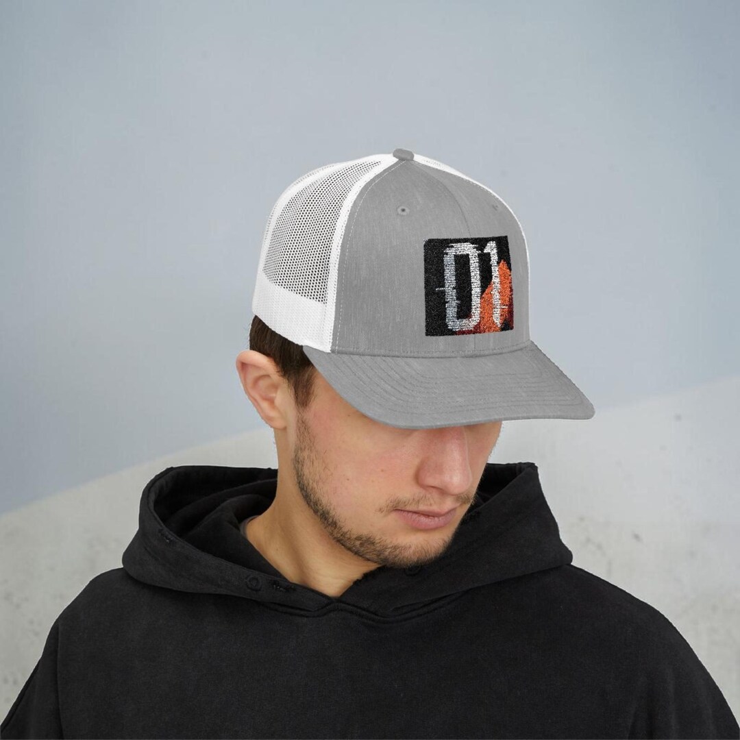 01 Number Graphic Snapback, Retro Racing Patch Trucker Hat - Etsy