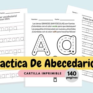 Divertida Cartilla Del Alfabeto En ESPAÑOL. 140 Páginas De Aprendizaje ...