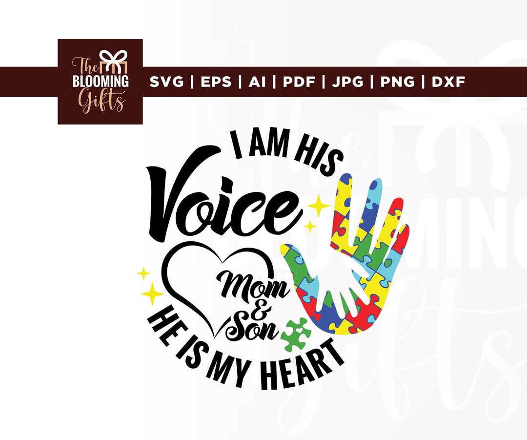 Autism Awareness Mom and Son Svg, Cricut, Png, Svg, Silhouette, I Am ...