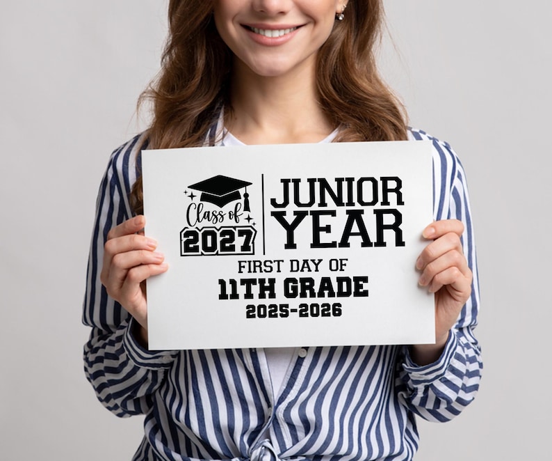 Printable 1st Day of 11th Grade Sign Svg, Cricut, Sublimation, Junior ...