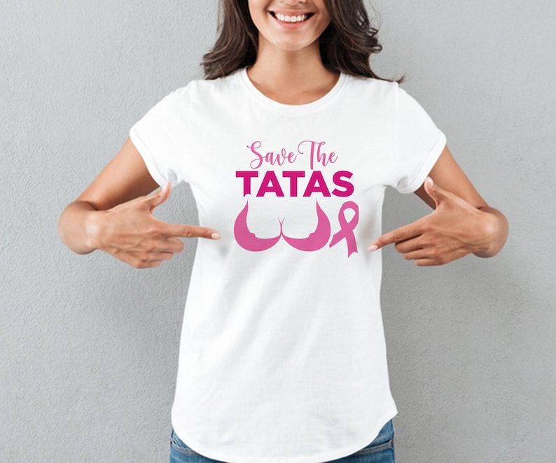 Save the Tatas Svg, Cancer All Svg, Pink Ribbon Svg, Cricut ...