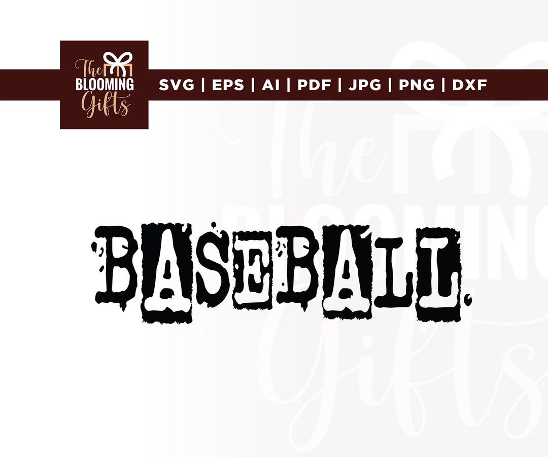 Baseball Svg, Vintage Typewriter Style, Cricut, Png, Svg, Silhouette ...