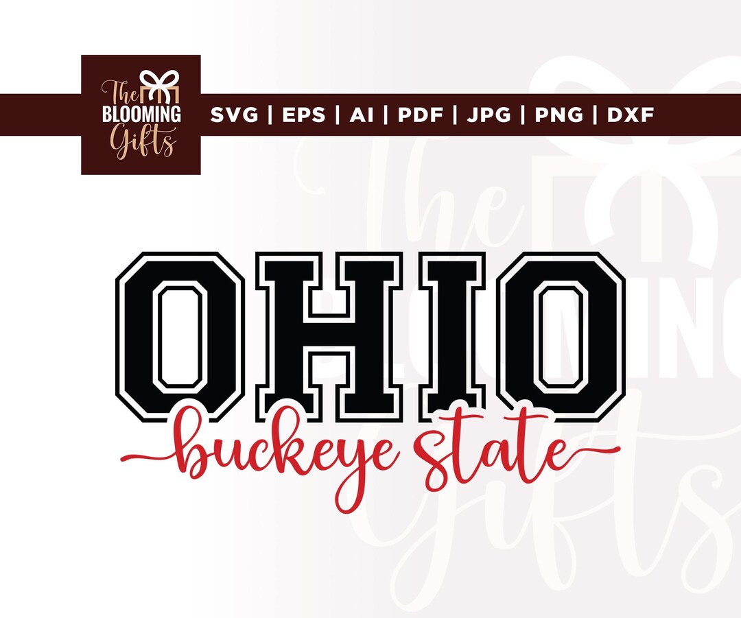 Collegiate Ohio Logo Buckeye State SVG, Collegiate Svg, Sublimation ...