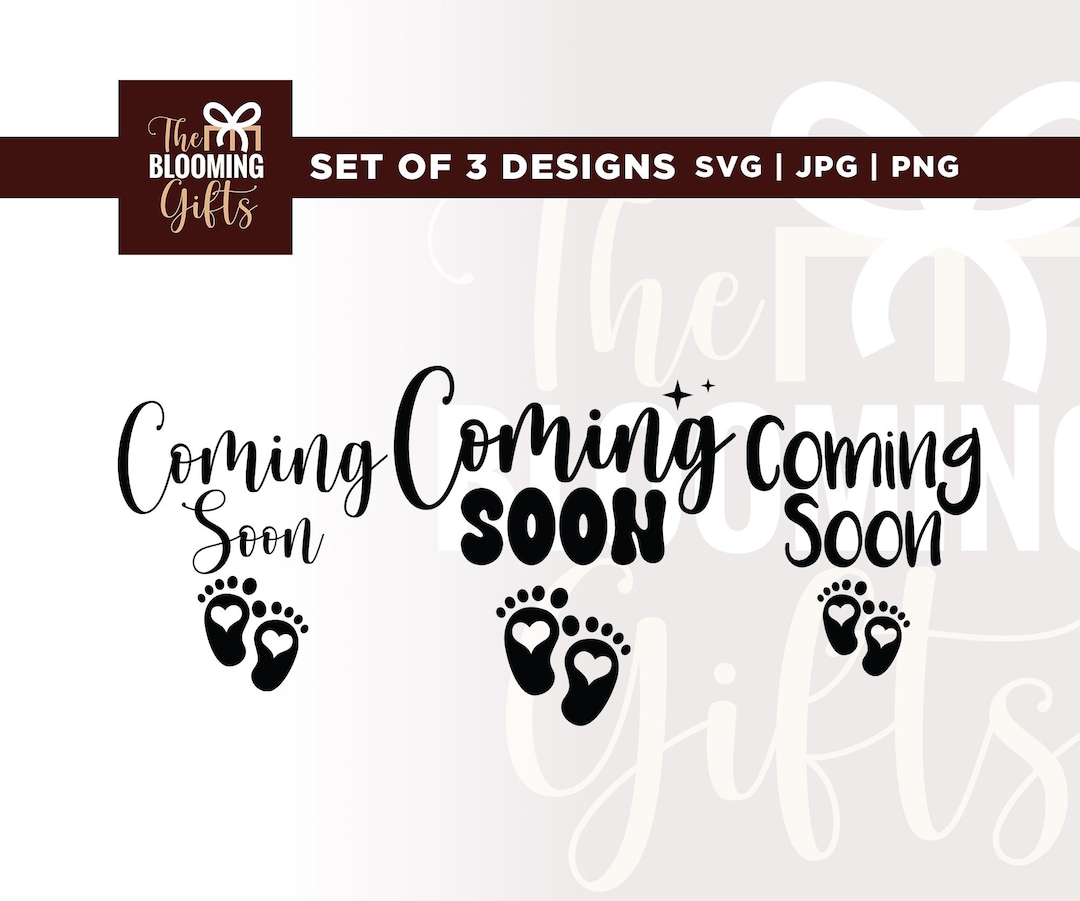 Baby Coming Soon SVG, Pregnancy Announcement Clipart (digital Download ...