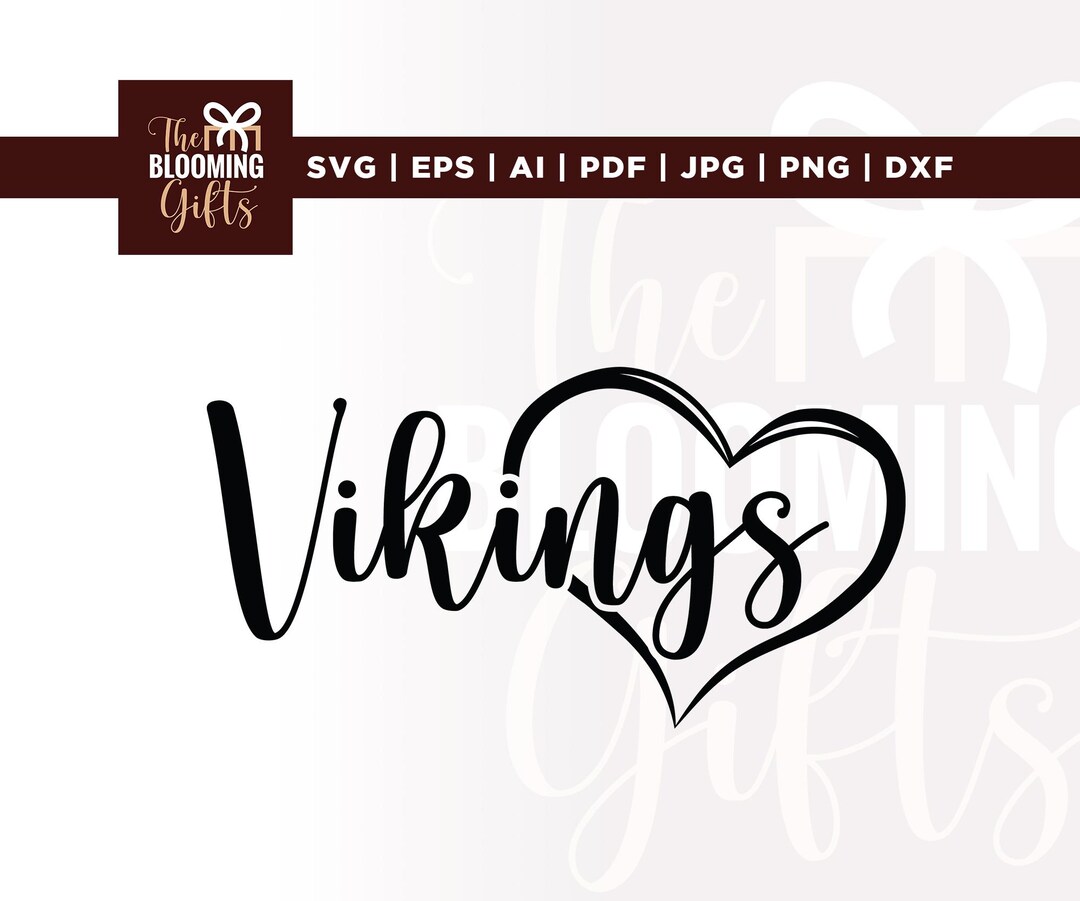 Vikings Heart Svg, Team Spirit Cut File (digital Download) - Etsy
