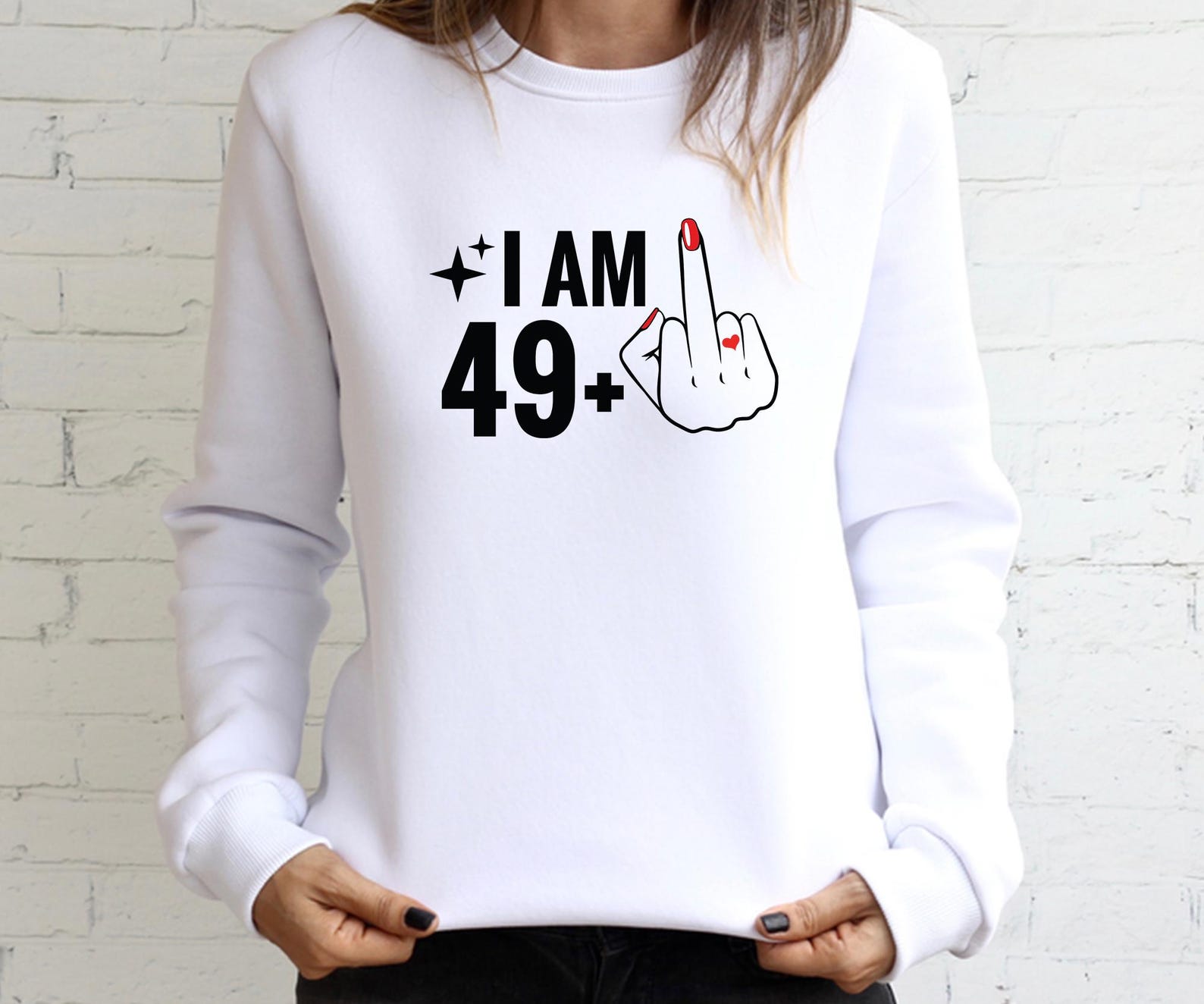 I Am 49 Plus Middle Finger Svg, Svg for 50th Birthday, Cricut ...